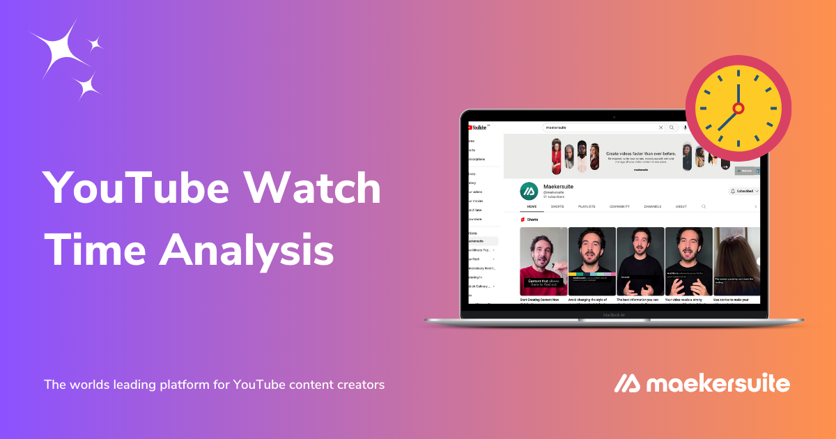 Boost YouTube Watchtime with AI Analytics | Maekersuite